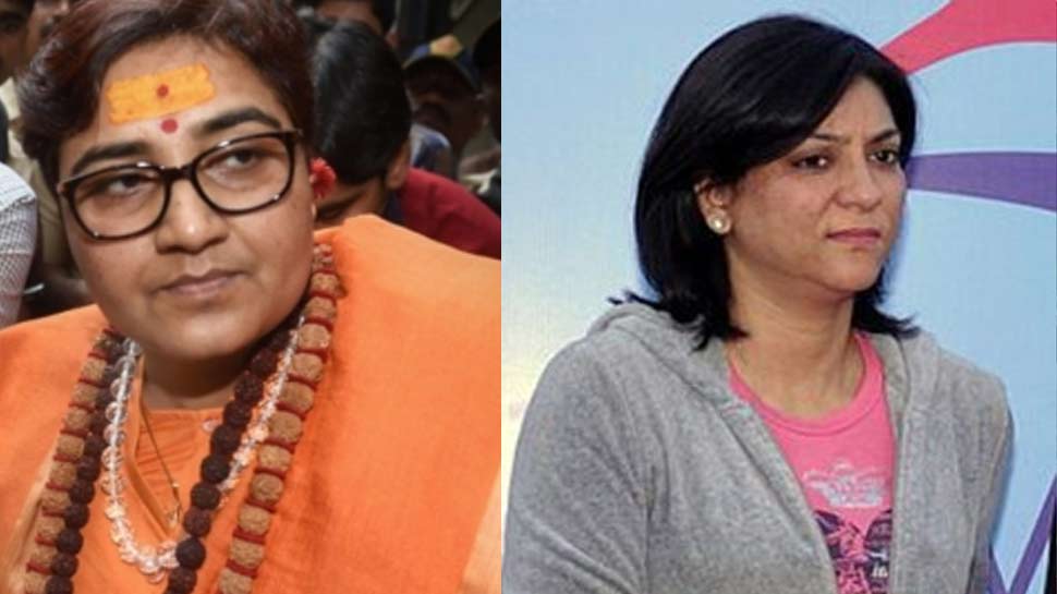 प्रिया दत्त यांच्या ट्विटला साध्वी प्रज्ञा यांचे प्रत्यूत्तर | Sadhvi ...