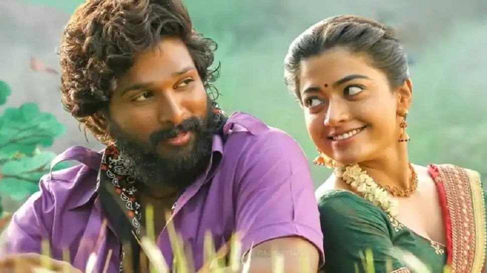 pushpa allu arjun and rashmika mandannas breast touch scene created ruckus