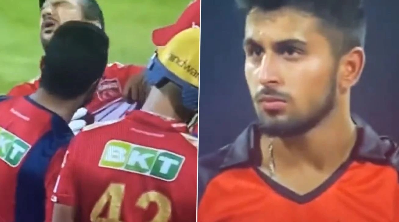 IPL 2022 Umran Malik ball hit to Mayank Agarwal SRH Vs PBKS