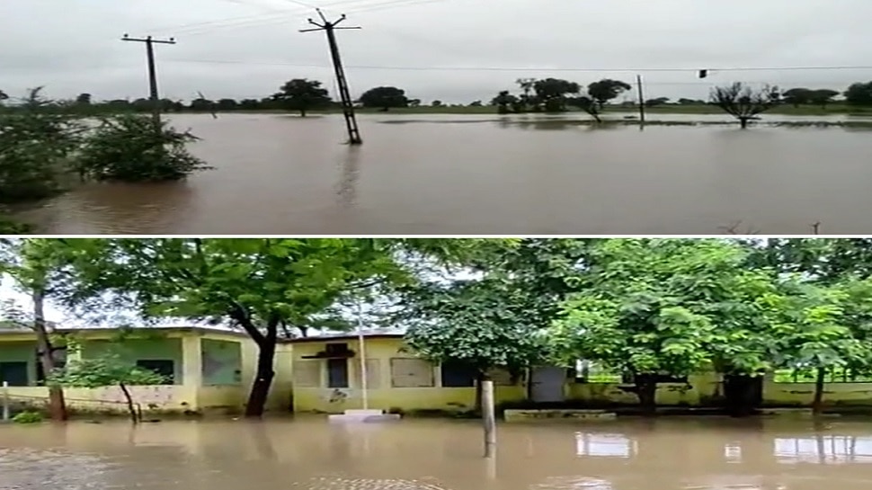 Amravati hit by flood waters Heavy damage due to water entering the house