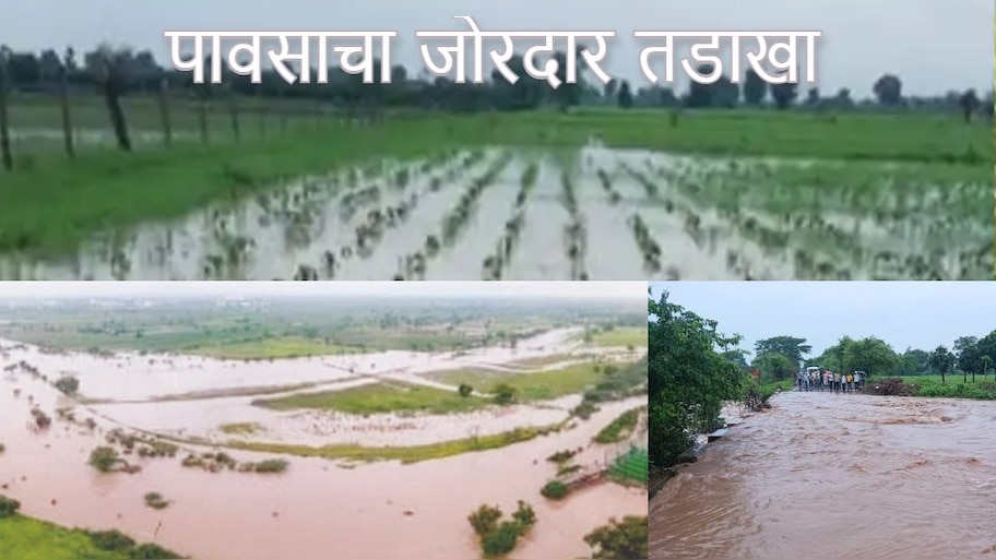 Maharashtra Rain News : Cloudburst like rain in two districts in ...