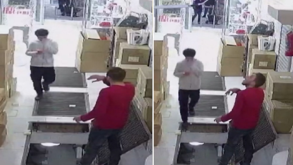 viral video while using phone man fall down from ground then what ...