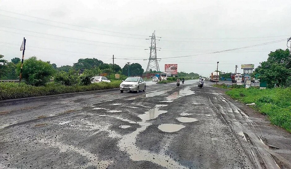potholes o the path of ganesha devotees bad condition of mumbai goa highway