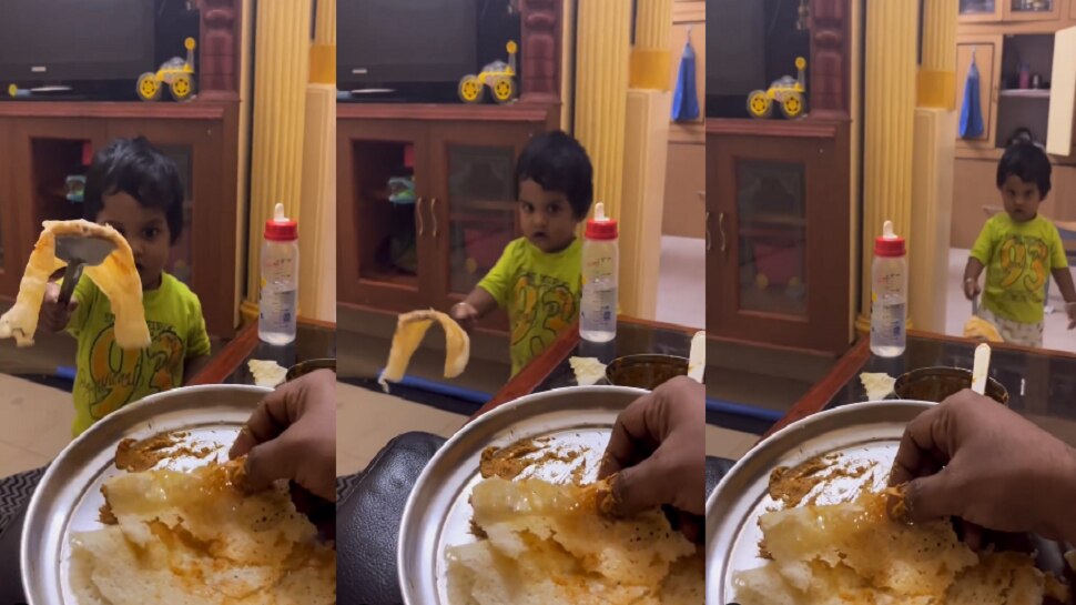 little boy serving dosa to her mother video went viral on social media ...