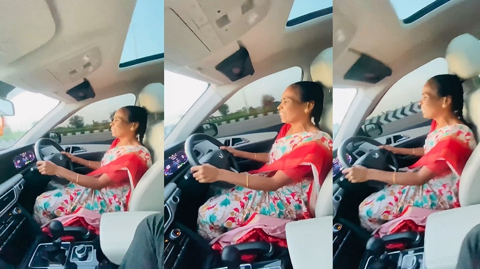 Trending video of mother driving car this will bring smile on your face ...