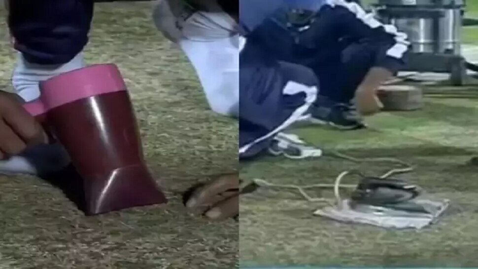 fact check ind vs aus 2nd t20i hair dryer used for pitch in nagpur know ...