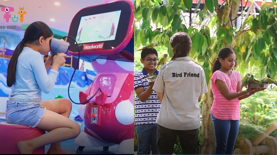 kids are go crazy on essel world bird park and tic tac tot parents are ...