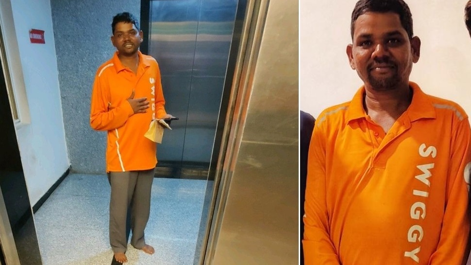 Swiggy Delivery Guy came to give food barefoot post viral on social ...
