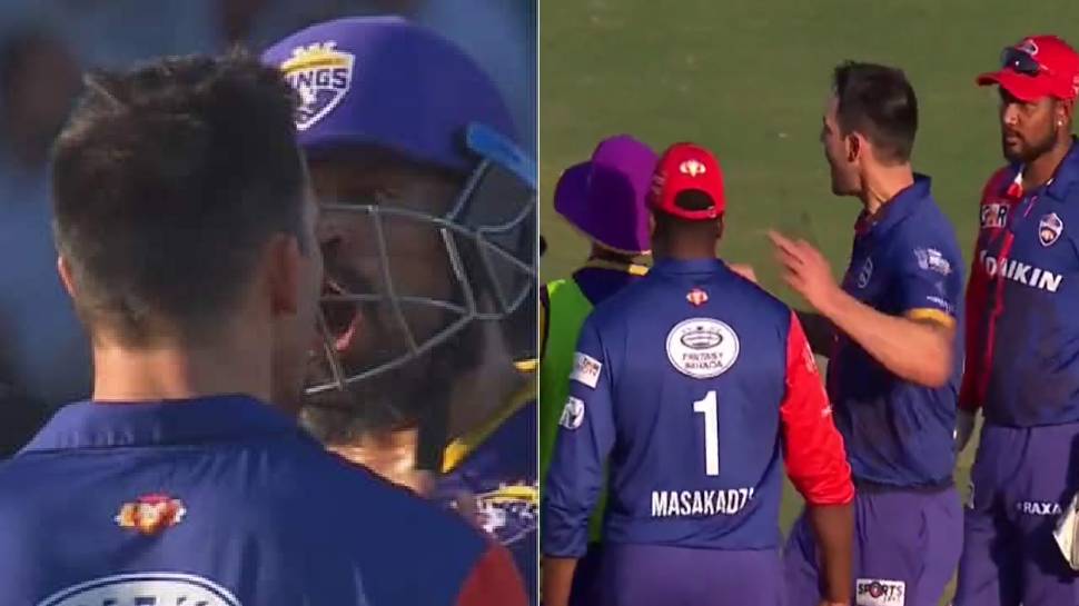 Legends League scuffle broke out between Mitchell Johnson and Yusuf ... Legends League scuffle broke out between Mitchell Johnson and Yusuf ...