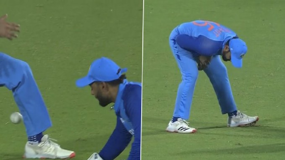 Rishabh Pant missed ball and hit on Rohit Sharma private part VIDEO ...