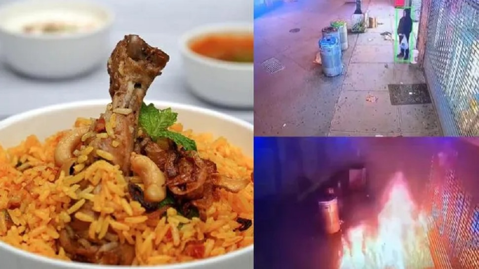 chicken biryani not getting Man new york restaurant set on fire Video nmp