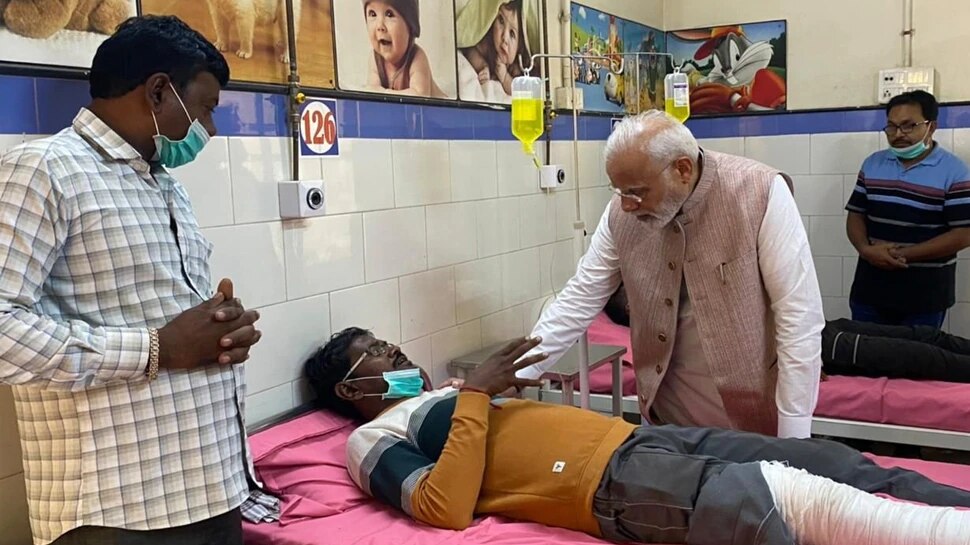 pm narendra modi approaches incident site in morbi gujarat search and ...