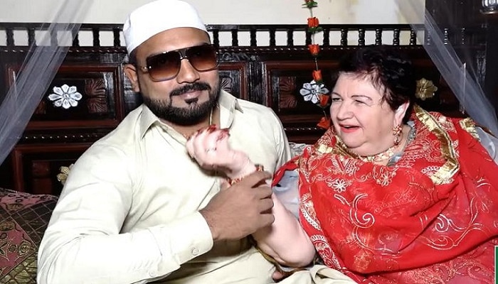 awesome love story 28 years male get married with 83 years old lady