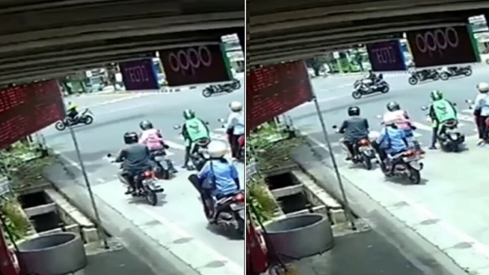 Viral Video Girl lost her balance and Falling in Drain CCTV Footage on ...