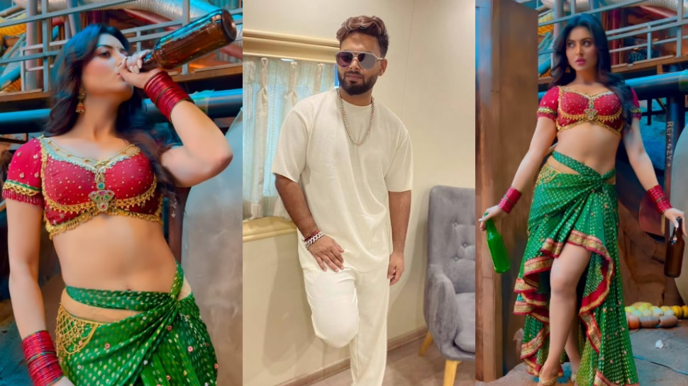 Urvashi Rautela Hot Look in Bhojpuri Song Waltair Veerayya Boss Party troll by users Rishabh ...