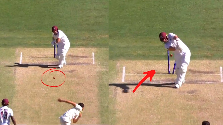 aus vs wi 1st test at perth australian pacer mitchell starc clean ...