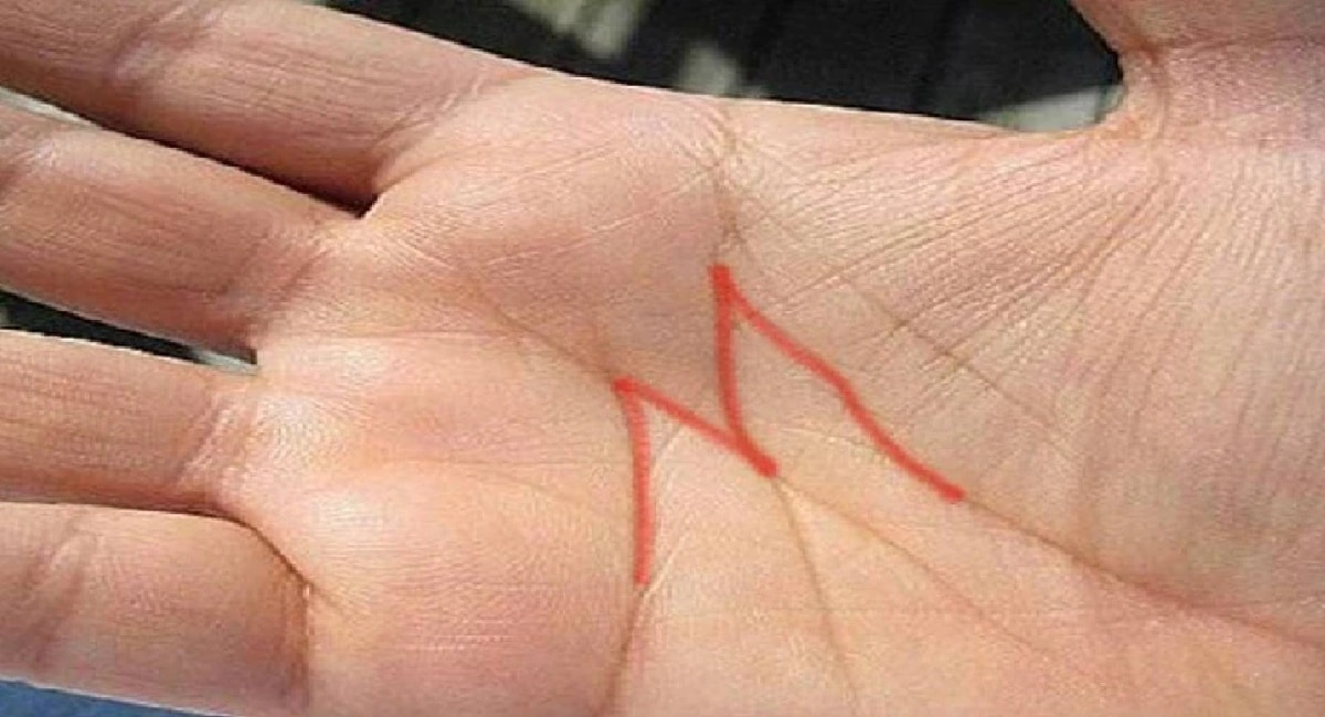 Palmistry Lucky people have the M mark on their palms Luck can suddenly ...