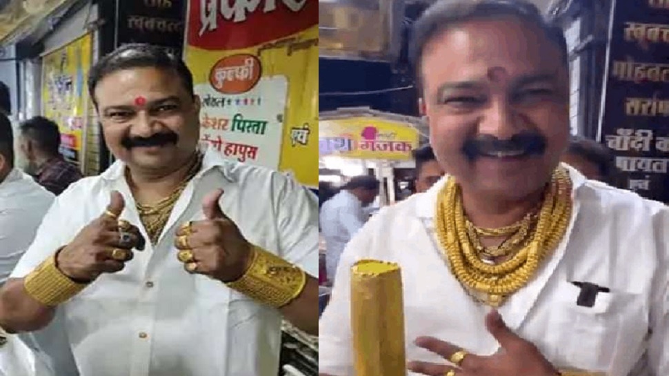 viral video a man from indore serves golden kulfi to the foodie people ...