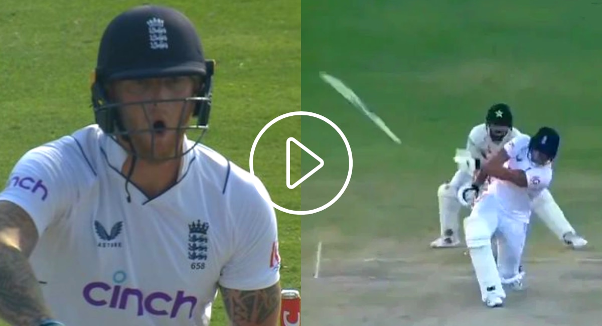 pak vs eng watch funny video of ben stokes bat slipped and flows in the ...