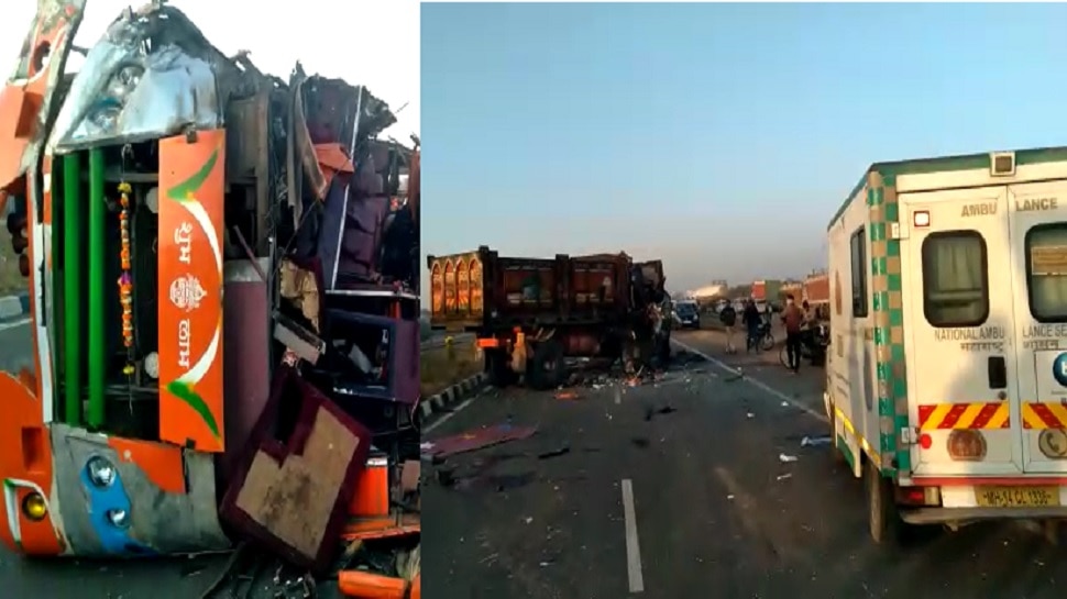 Nashik-Shirdi Accident - Big Accident of Devotees Bus and Truck on ...