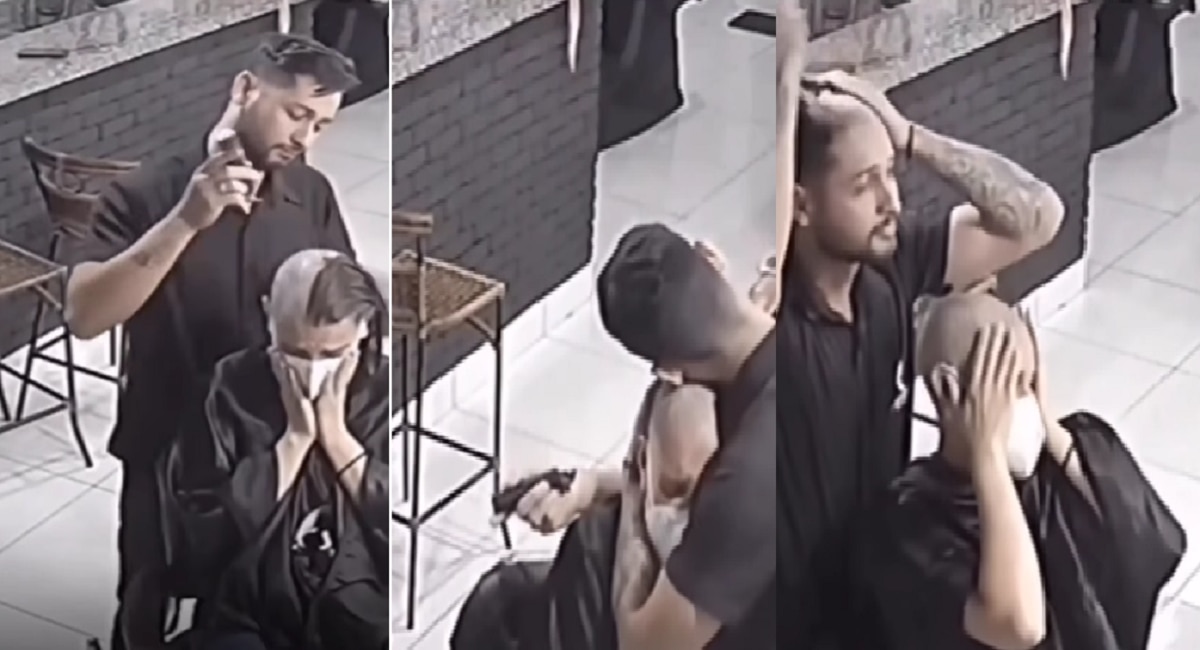 Trending salon owner shaved off his head hair for a woman suffering ...