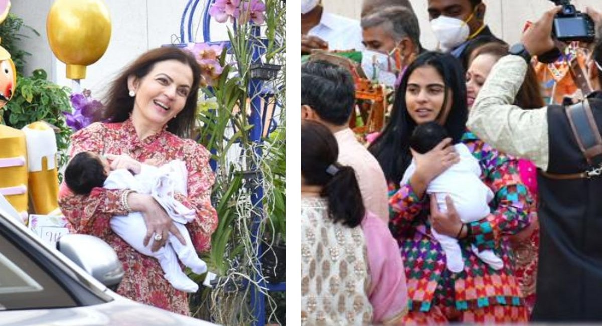 Mukesh Ambani and Nita Ambani daughter isha ambani twins first picture ...