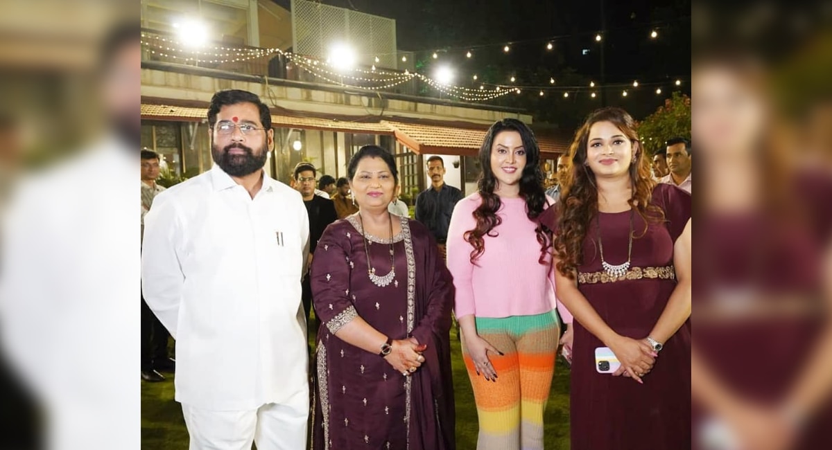 devendra fadnavis wife Amruta fadnavis shares a photo with CM eknath ...
