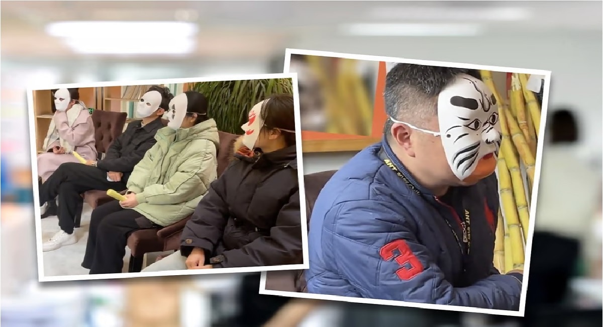 Chinese company shows the weird interview scene where several ...