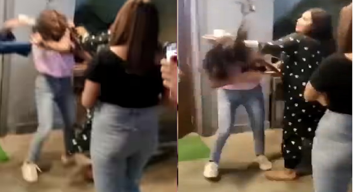 Girls Fight Video : गँग्स ऑफ गोरखपूर! रेस्टॉरंटमध्ये झिंज्या उपटून ...