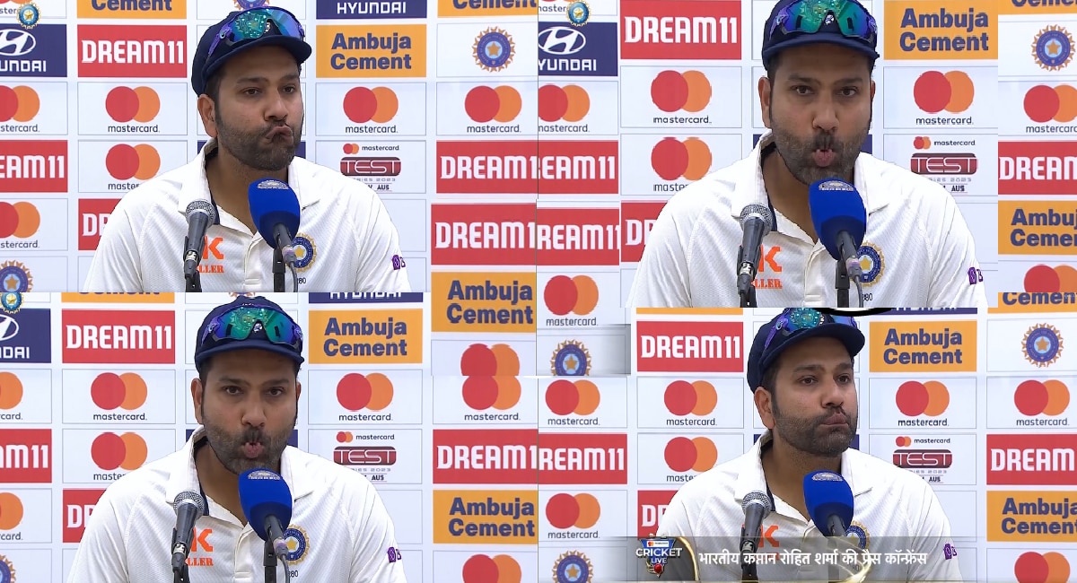 Rohit Sharma behaving strangely in the press conference made sounds ...