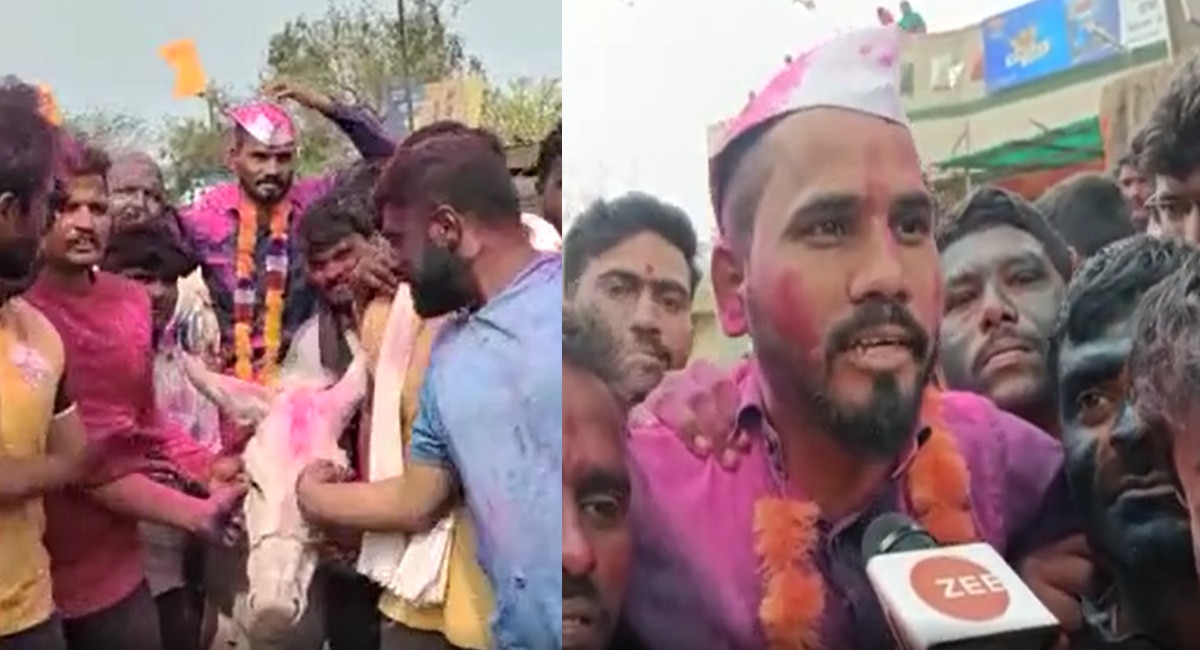 Holi 2023 Beed Kage taluka tradition of son in law riding on a donkey