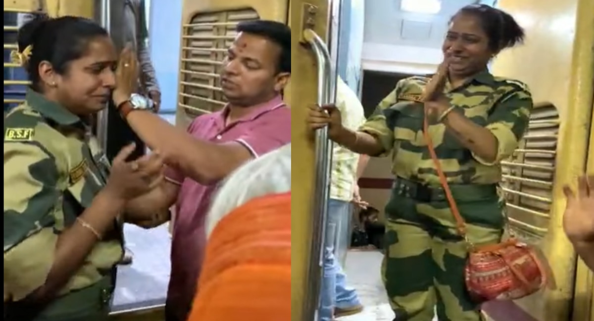 Viral Video Family gets emotional after seeing lady BSF officer going ...