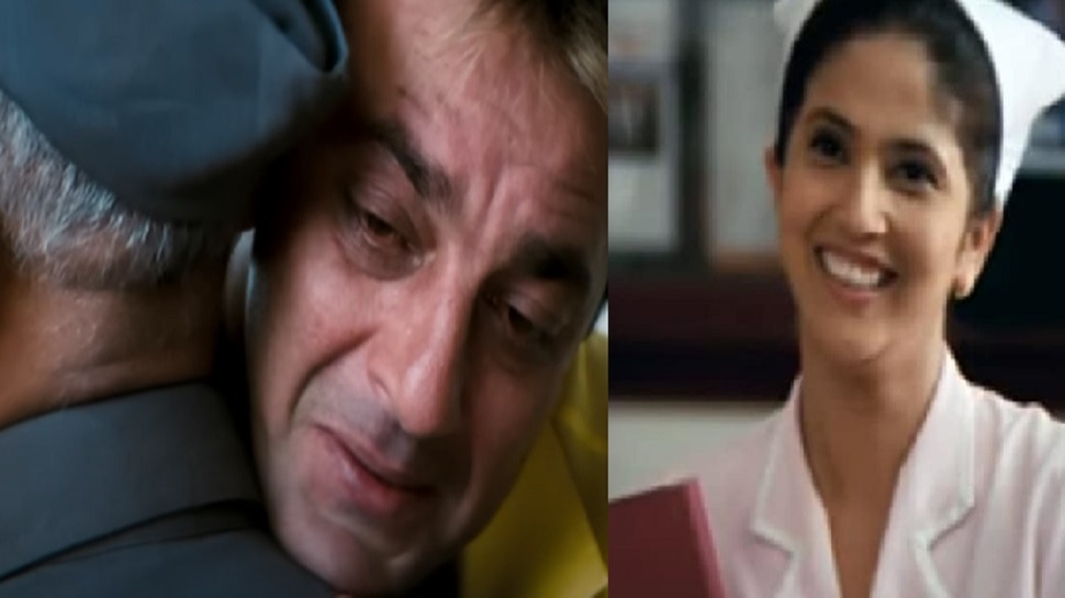 Munnabhai MBBS jadu ki jhappi scene marathi actress madhavi soman as nurse who smiles in the ...