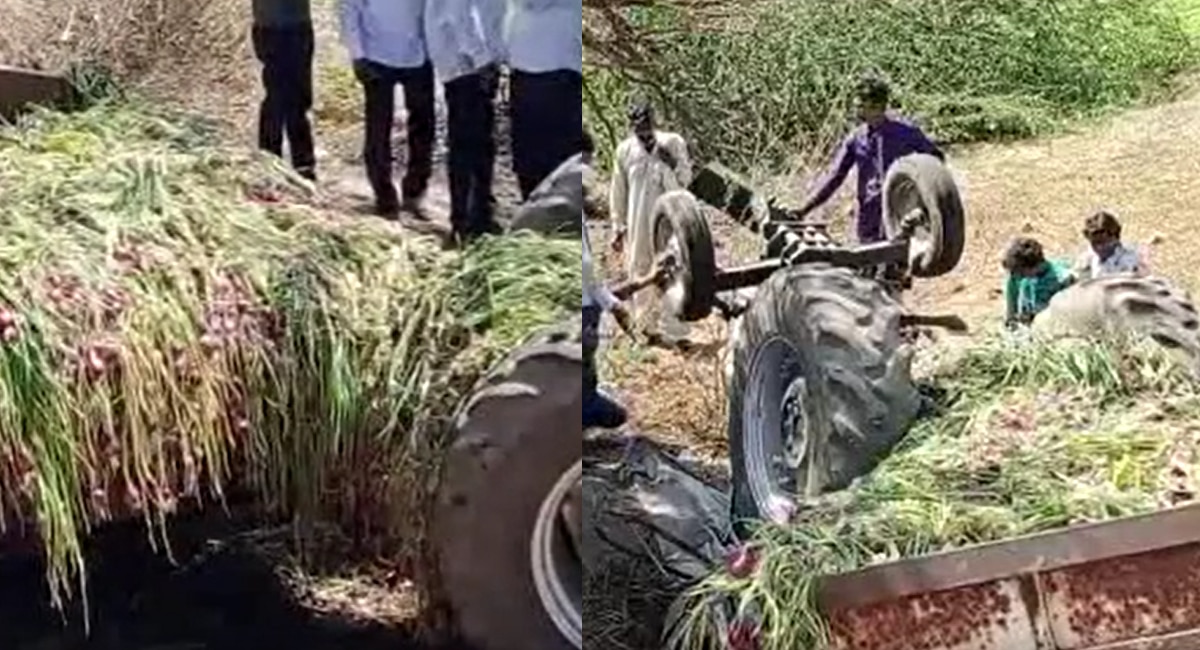 Pune News Young farmer crushed to death by overturning tractor