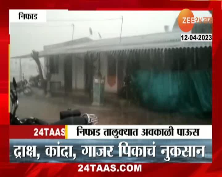 Heavy rain in Niphad । निफाड तालुक्यात मुसळधार पाऊस | 24 Taas, Zee News