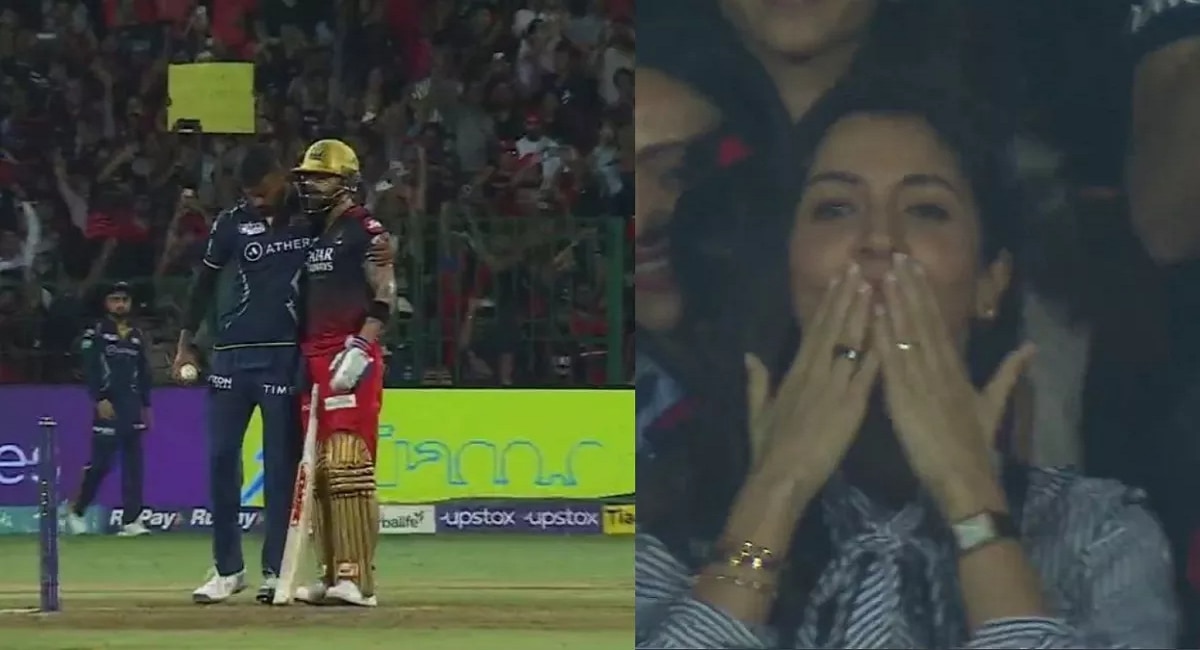 Virat च्या शतकानंतर Anushka Sharma ने दिली सर्वांसमोर फ्लाइंग किस, तुम्ही पाहिला का हा Video ...