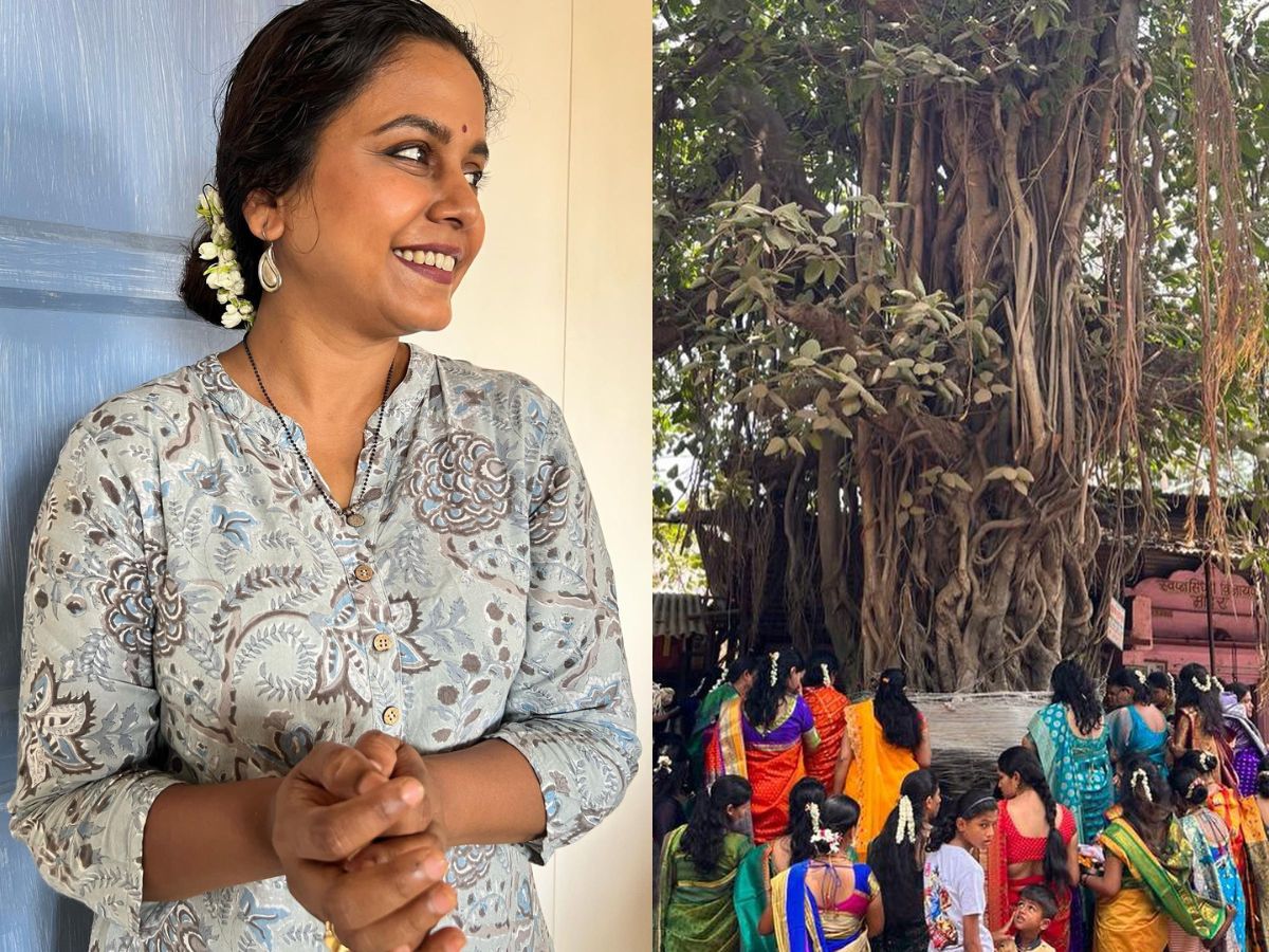 घरी बसलेल्या Hemangi Kavi ला नवऱ्याने पाठवले वटपौर्णिमेची पूजा करणाऱ्या ...