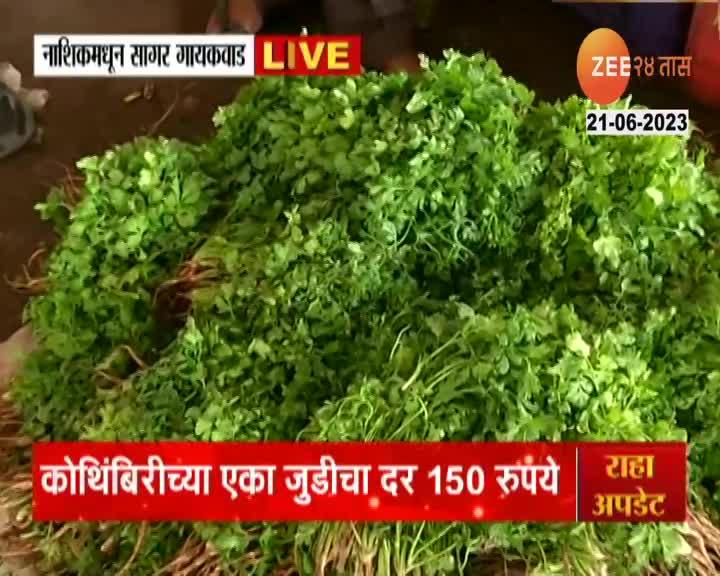 Vegetable Price Hike । बापरे... कोथिंबीरीची जुडी शंभरीपार | 24 Taas ...
