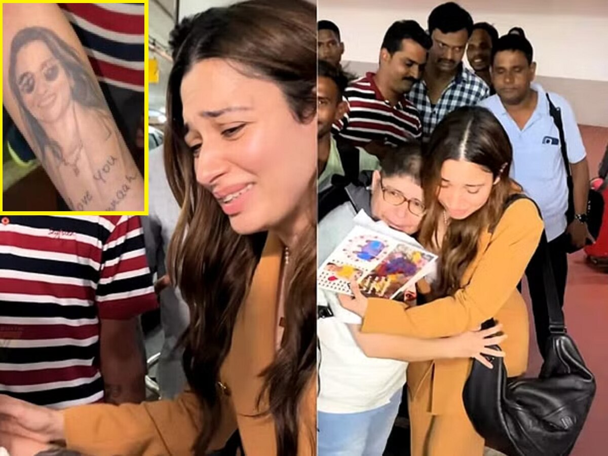 फॅनच्या 'त्या' कृत्याने Tamannaah Bhatia ढसाढसा रडली, Video सोशल मीडियावर Viral | Tamannaah fan ...
