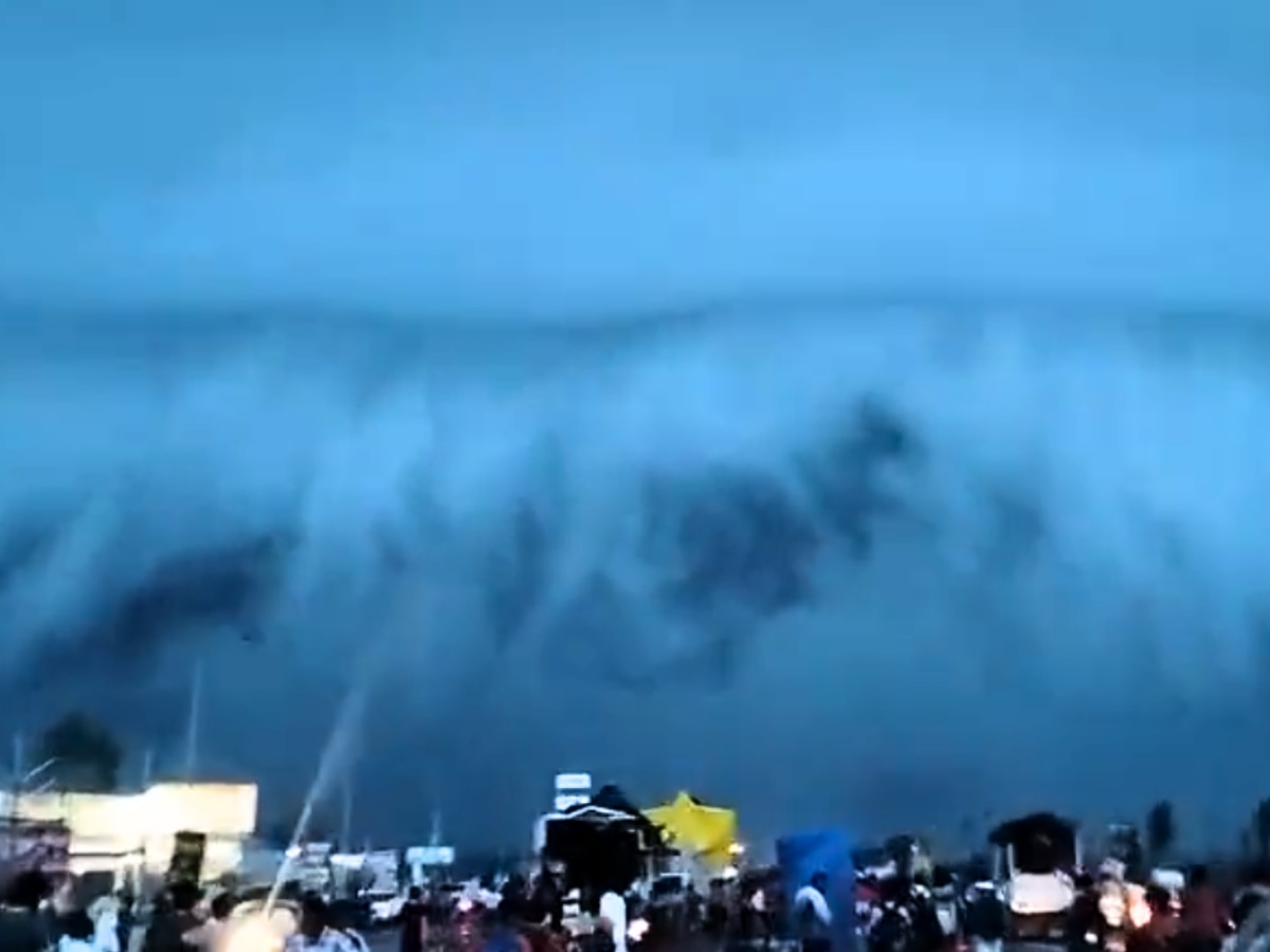 Massive Doomsday shelf cloud appears in Haridwar after heavy rainfall ...