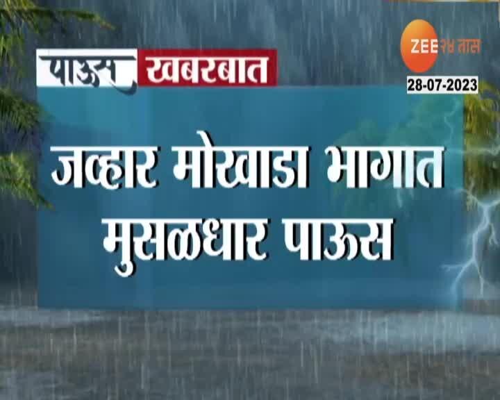 Palghar Video | पूर आलेल्या नाल्यात जीवघेणी कसरत | 24 Taas, Zee News