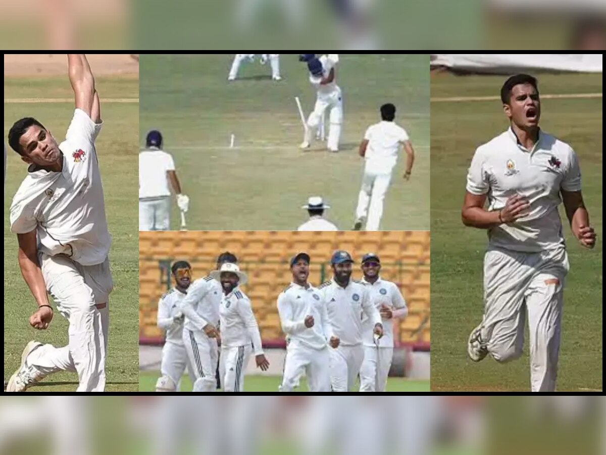 Arjun Tendulkar Storm named Arjun in Deodhar Trophy Bowling swing blew ...