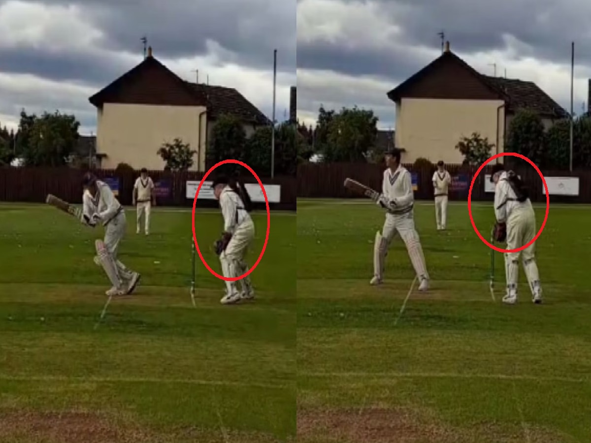 Viral Video 83 year old wicketkeeper Alex Steele landed on the field ...