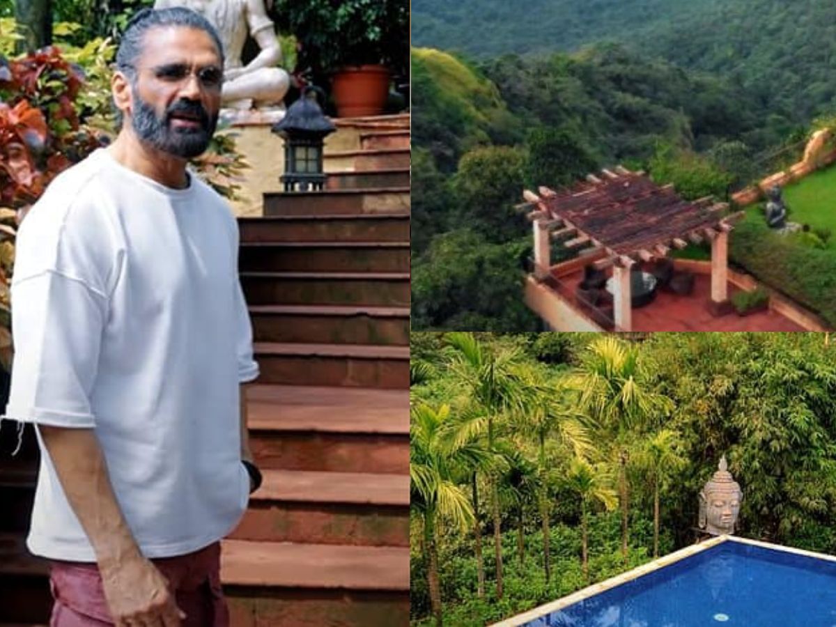 सुनिल शेट्टी यांचं खंडाळ्यातील फार्महाऊस पाहिलं का? राजवाड्यापेक्षा ...