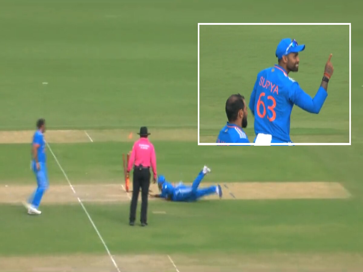 Video IND vs AUS 1st ODI suryakumar yadav throw right to stumps dismiss ...