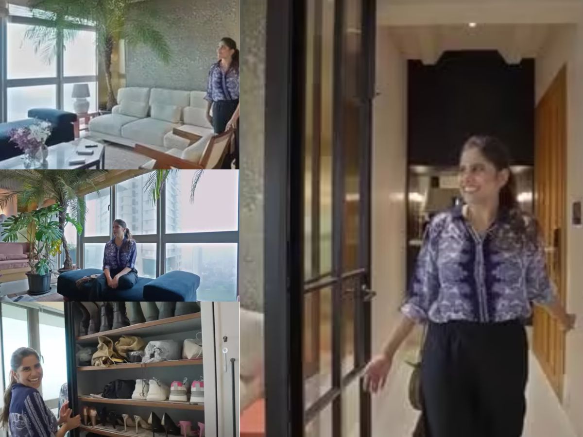 वॉकइन क्लॉझेट ते ऐसपैस जागा... मुंबईकर सई ताम्हणकरचं स्टायलिश नवं घर ...