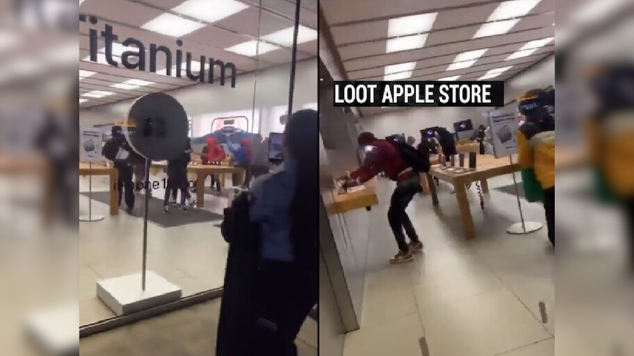 iPhone साठी Apple Store वर शेकडो तरुणांचा हल्ला! iPhone लूटमारीचे ...
