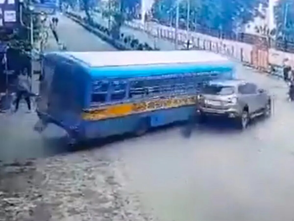 Accident Viral Video Shows Speeding Bus Crashing Into SUV After Jumping ...