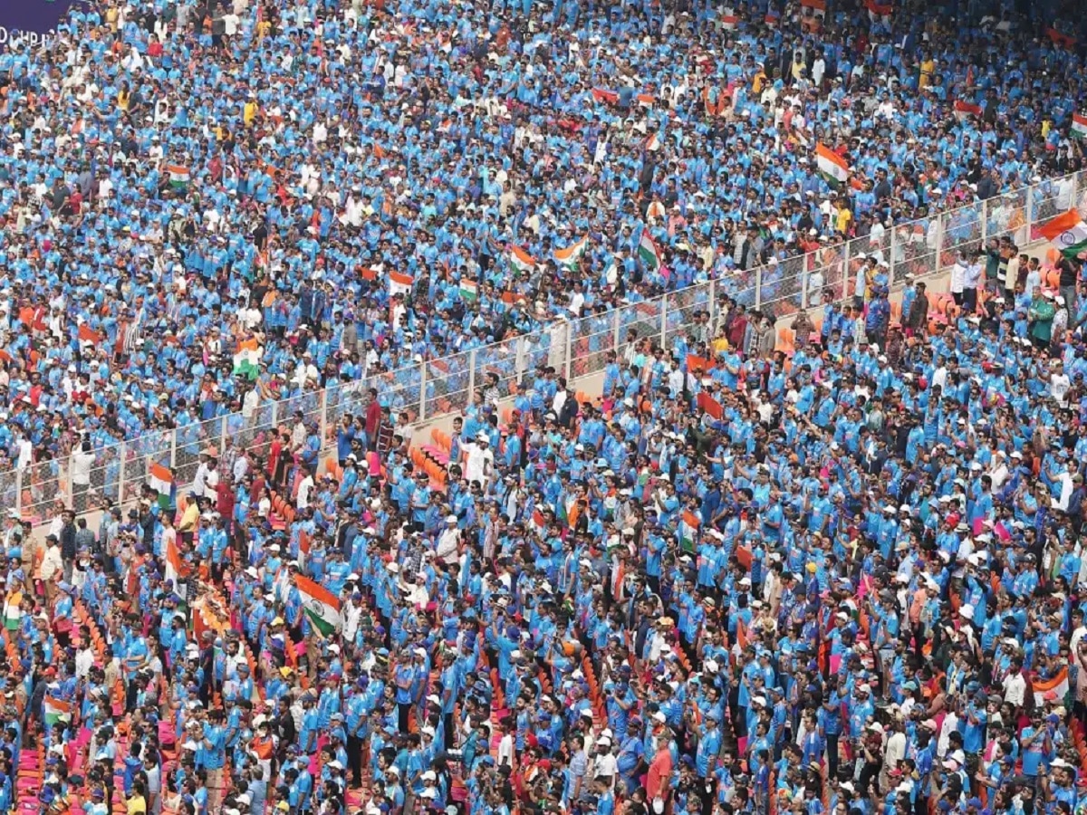 icc world cup record crowd at modi stadium for india pak match Unseen Photo