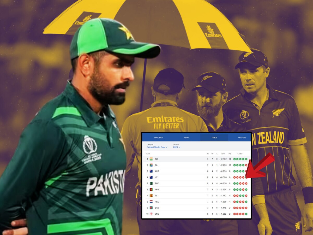 Pakistan win Against New zealand with DLS method know the Semi-Final Qualification Scenario News ...
